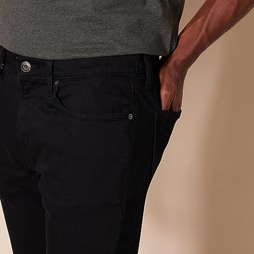 Amazon Essentials Men's Skinny-Fit Stretch Jean, Black, 34W x 30L