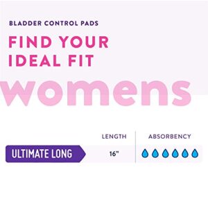 Prevail Plus | Long Length Incontinence Bladder Control Pads | Ultimate Absorbency | 90 Count (2 packs or 45)