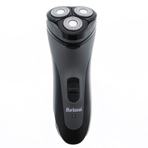 xtreme digital lifestyle accessories barbasol rechargeable electric rotary shaver with stainless steel blades and pop up trimmer