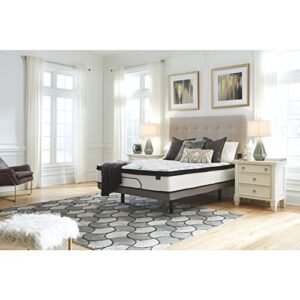 Signature Design by Ashley Full Size Chime 12 Inch Medium Firm Hybrid Mattress with Cooling Gel Memory Foam , White