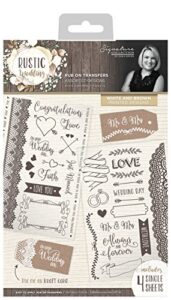 sara's signature rustic wedding rub on transfers, multicolor