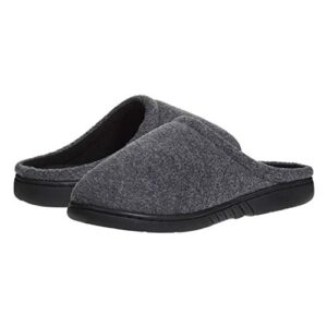 Skysole Kids Boys Fleece Clog Slippers with Rugged Outsoles Grey/Black Size 6