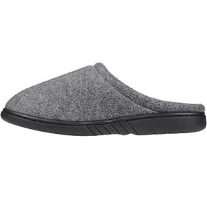 Skysole Kids Boys Fleece Clog Slippers with Rugged Outsoles Grey/Black Size 6