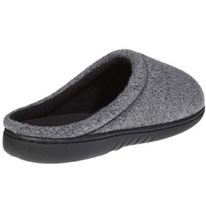 Skysole Kids Boys Fleece Clog Slippers with Rugged Outsoles Grey/Black Size 6