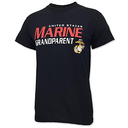 United States Marine Grandparent T-Shirt, Medium, Black