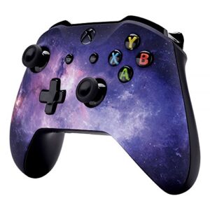 eXtremeRate Nebula Galaxy Pattened Soft Touch Front Housing Shell Faceplate Cover for Xbox One S & Xbox One X Controller Model 1708 - Controller NOT Included