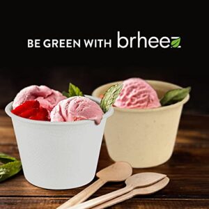 brheez 2 oz - Pack of 200 White Paper Souffle Cup - Small Paper Cups for Sample, Mouthwash Cups, Condiment Cups, Snack Cups, Souffle Cups - Mini Biodegradable Compostable & Disposable Tasting Cups