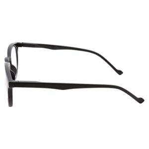 Wise Eyewear High Magnification Power Strong Reading Glasses Readers +4.00 to +6.00 (Black, 4.50)