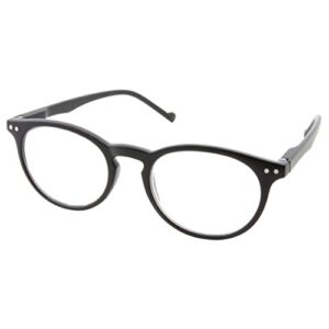 Wise Eyewear High Magnification Power Strong Reading Glasses Readers +4.00 to +6.00 (Black, 4.50)