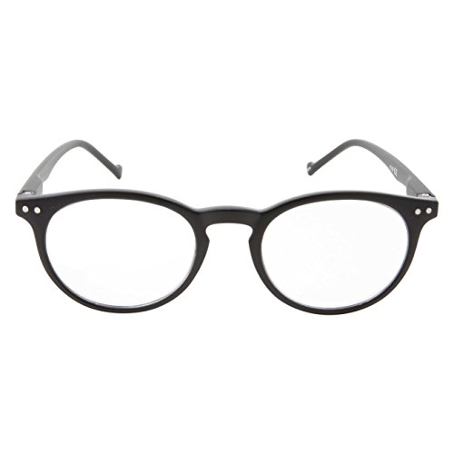 Wise Eyewear High Magnification Power Strong Reading Glasses Readers +4.00 to +6.00 (Black, 4.50)