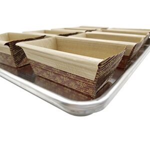 Paper Baking Mini Loaf Pan by Kitchen Supply, 4 x 2 x 2 inch, Set of 25