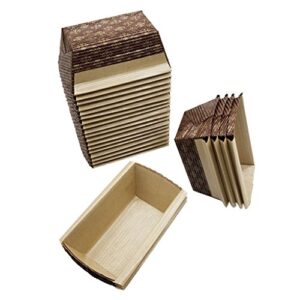 Paper Baking Mini Loaf Pan by Kitchen Supply, 4 x 2 x 2 inch, Set of 25