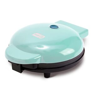 dash express 8” waffle maker for waffles, paninis, hash browns + other breakfast, lunch, or snacks, with easy to clean, non-stick cooking surfaces - aqua