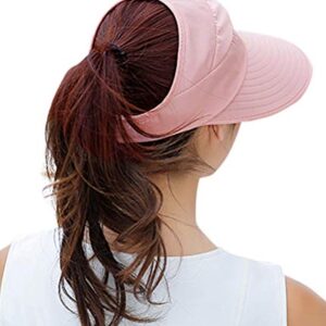 HINDAWI Sun Hats for Women Wide Brim Sun Hat UV Protection Visor Floppy Summer Packable Caps Light Pink