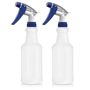 bar5f plastic spray bottles, leak proof, empty 16 oz. value pack of 2 for chemical and cleaning solutions, adjustable head sprayer fine to stream