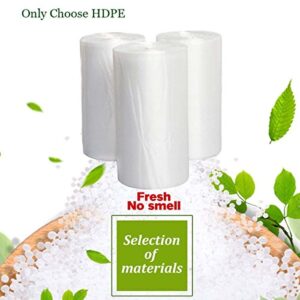 4 Gallon Trash Bags, Garbage Bags Waste Bin Strong Wastebasket Liners Bags for Kitchen Home Bedroom Bathroom Office-125 Counts (Clear White)