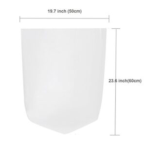 4 Gallon Trash Bags, Garbage Bags Waste Bin Strong Wastebasket Liners Bags for Kitchen Home Bedroom Bathroom Office-125 Counts (Clear White)