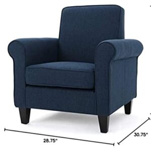 Christopher Knight Home Freemont Fabric Club Chair, Dark Blue Dimensions: 30.75”D x 28.75”W x 33.00”H