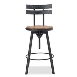 christopher knight home alanis firwood barstool, 39", black brush silver