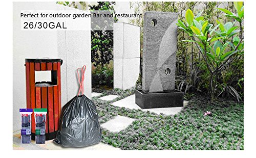 Wuyue Hua 13GAL Drawstring Bin Liner Refuse Sacks Waste Garbage Rubbish Bags White 49.2L 61X71.1CM 18counts