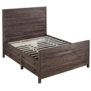 BOWERY HILL California King Solid Wood Storage Bed in Java