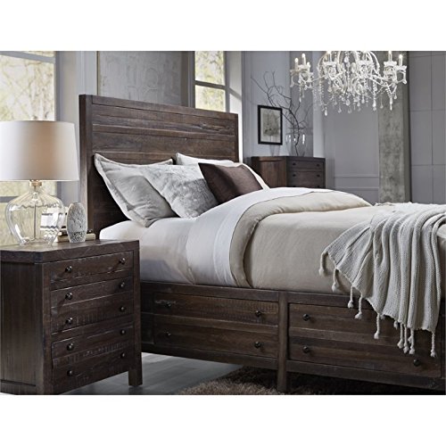 BOWERY HILL California King Solid Wood Storage Bed in Java