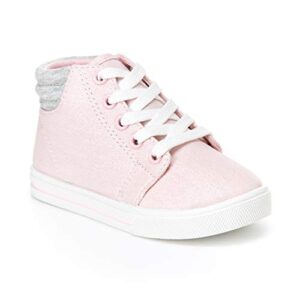 simple joys by carter's girls' cora glitter high-top sneaker, light pink, 9 toddler (1-4 years)