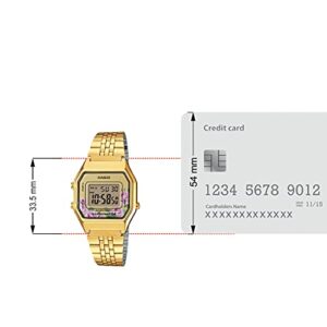 Casio LA680WGA-4C Women's Vintage Gold Tone Alarm Digital Watch