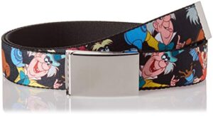 buckle-down men's web belt alice in wonderland1.5, multicolor, 1.5" wide-fits up to 42" pant size