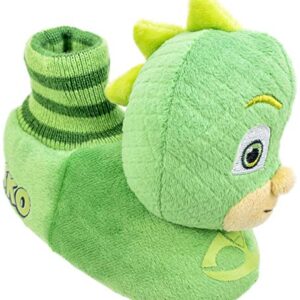 PJ Masks Kids Slipper, Gekko Socktop Slip On,Plush,Green, Toddler size 9/10