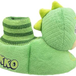 PJ Masks Kids Slipper, Gekko Socktop Slip On,Plush,Green, Toddler size 9/10