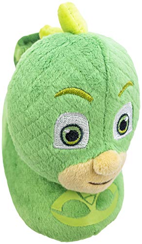 PJ Masks Kids Slipper, Gekko Socktop Slip On,Plush,Green, Toddler size 9/10