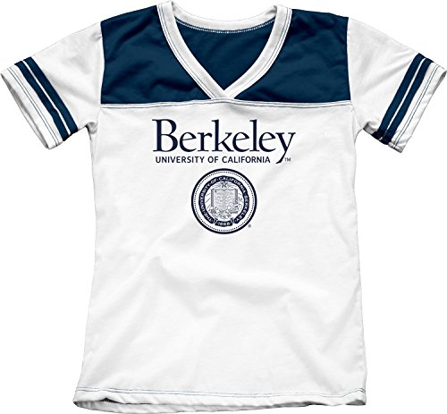 Bag2School University of California UC Berkeley Cal Bears Girls Youth Kids Tee Shirt (YXS) White/Navy