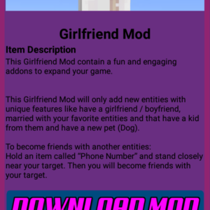 My Girlfriend Mod for MCPE