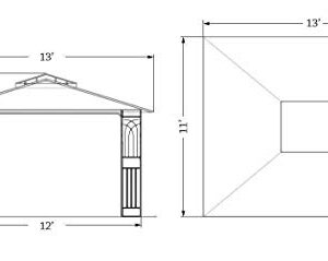 Sunjoy Expand Your Outdoor Living Space with a 10 x 12 Regency II Patio Gazebo with Mosquito Netting in Maroon