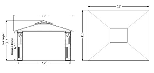 Sunjoy Expand Your Outdoor Living Space with a 10 x 12 Regency II Patio Gazebo with Mosquito Netting in Maroon