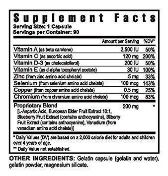 100mcg Selenium Plus A, C. D3, E, Copper & Chromium - 90 CAPS