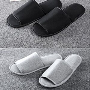 Comfysail Foldable Portable Slippers Washable Open Toe Towelling Slippers with Storage Bag for Spa Travel Hotel/Home Guest 34-43