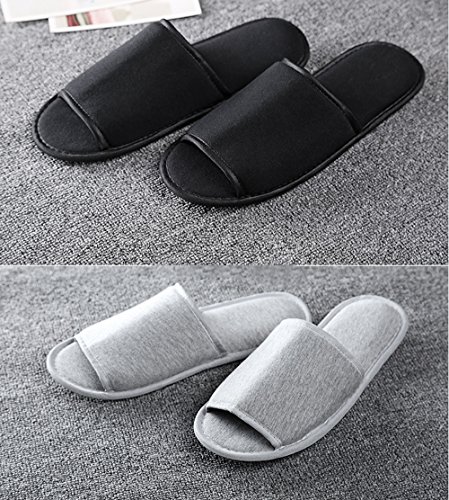 Comfysail Foldable Portable Slippers Washable Open Toe Towelling Slippers with Storage Bag for Spa Travel Hotel/Home Guest 34-43