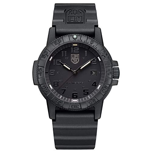 Luminox Leatherback SEA Turtle Giant Blackout XS.0321.BO.L Mens Watch 44mm - Military Watch in Black Date Function 100m Water Resistant