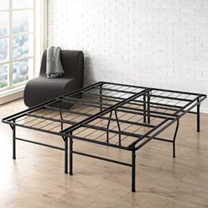 best price mattress 18 inch metal platform beds w/ heavy duty steel slat mattress foundation (no box spring needed), black