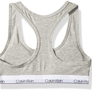 Calvin Klein Girls' Big Modern Cotton Molded Bralette, Heather Grey, Medium