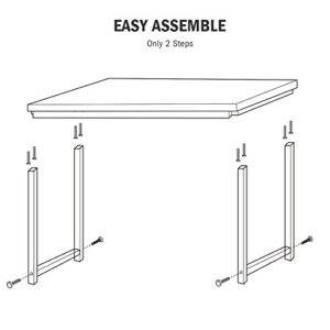 Tribesigns Modern Simple Style Computer Desk PC Laptop Study Table Workstation for Home Office White