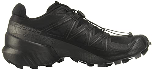 Salomon Speedcross 5 Trail Running Shoes for Women, Black/Black/Phantom, 7.5