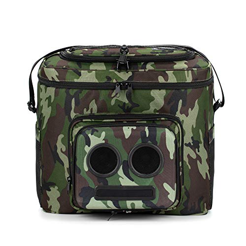 Super Real Business The #1 Cooler with Speakers on Amazon. 20-Watt Bluetooth Speakers for Parties/Festivals/Boat/Beach. Rechargeable, Works with iPhone & Android (Camo, 2023 Edition)