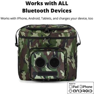 Super Real Business The #1 Cooler with Speakers on Amazon. 20-Watt Bluetooth Speakers for Parties/Festivals/Boat/Beach. Rechargeable, Works with iPhone & Android (Camo, 2023 Edition)