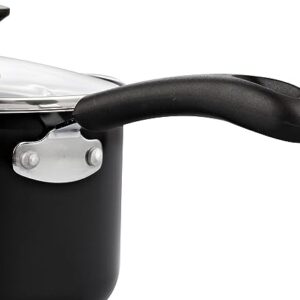 Cook N Home Nonstick Saucepan, 2 quart, Black