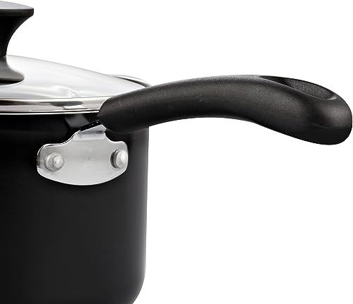 Cook N Home Nonstick Saucepan, 2 quart, Black