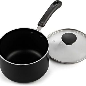 Cook N Home Nonstick Saucepan, 2 quart, Black