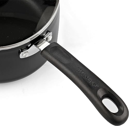 Cook N Home Nonstick Saucepan, 2 quart, Black